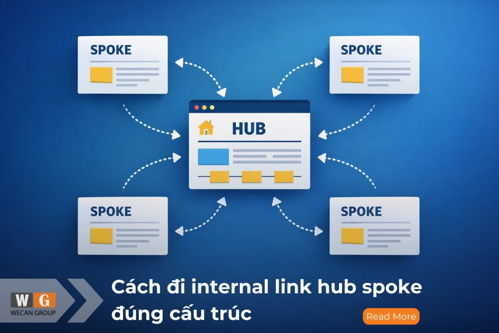Cách đi internal link hub spoke đúng cấu trúc - Wecan GroupWecan Group